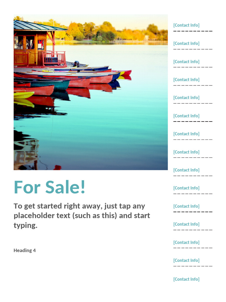 For Sale!: To Get Started Right Away, Just Tap Any Placeholder Text (Such As This) and Start ...