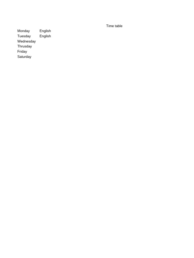 Yash Time Table | PDF