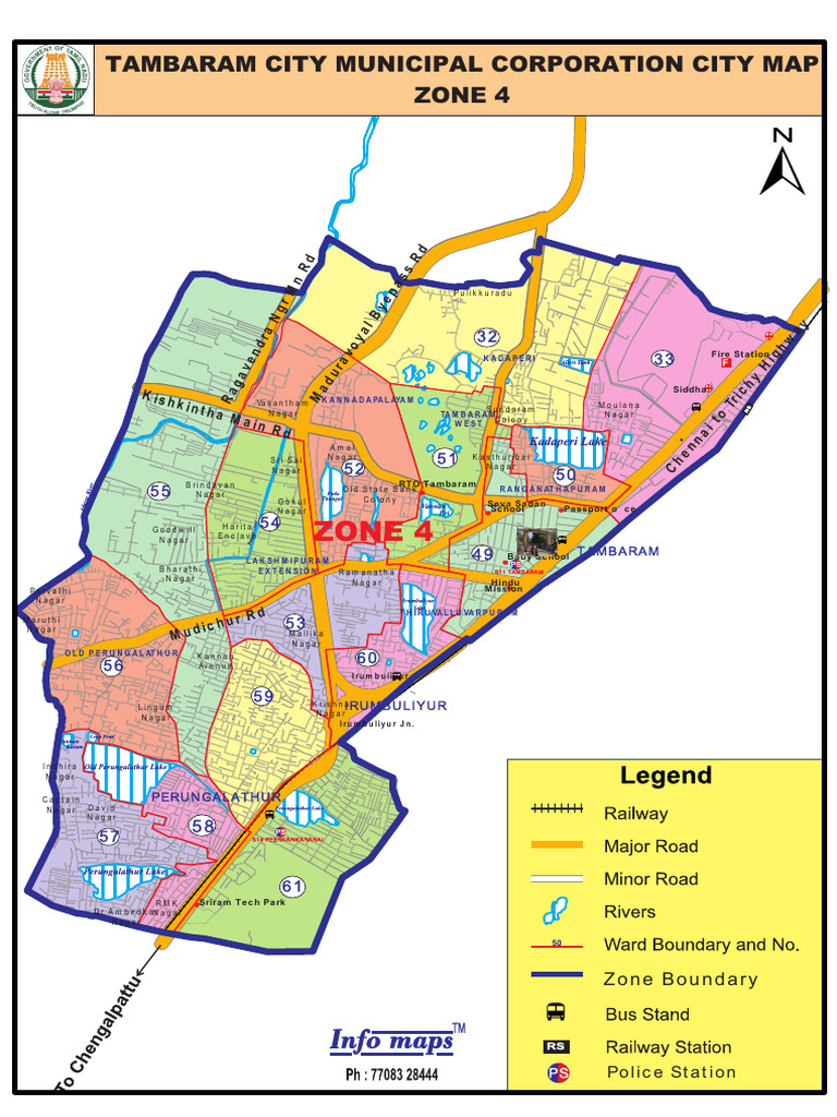 Tambaram Municipal Corporation Ward Map - Zone 4 | PDF