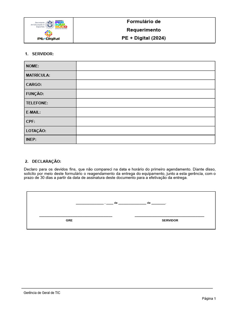 Formulário de Requerimento Pe+digital Retardátario 250626 080604 | PDF