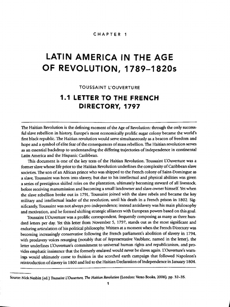 Latin America in The Age of Revolution, 1789-1820s | PDF