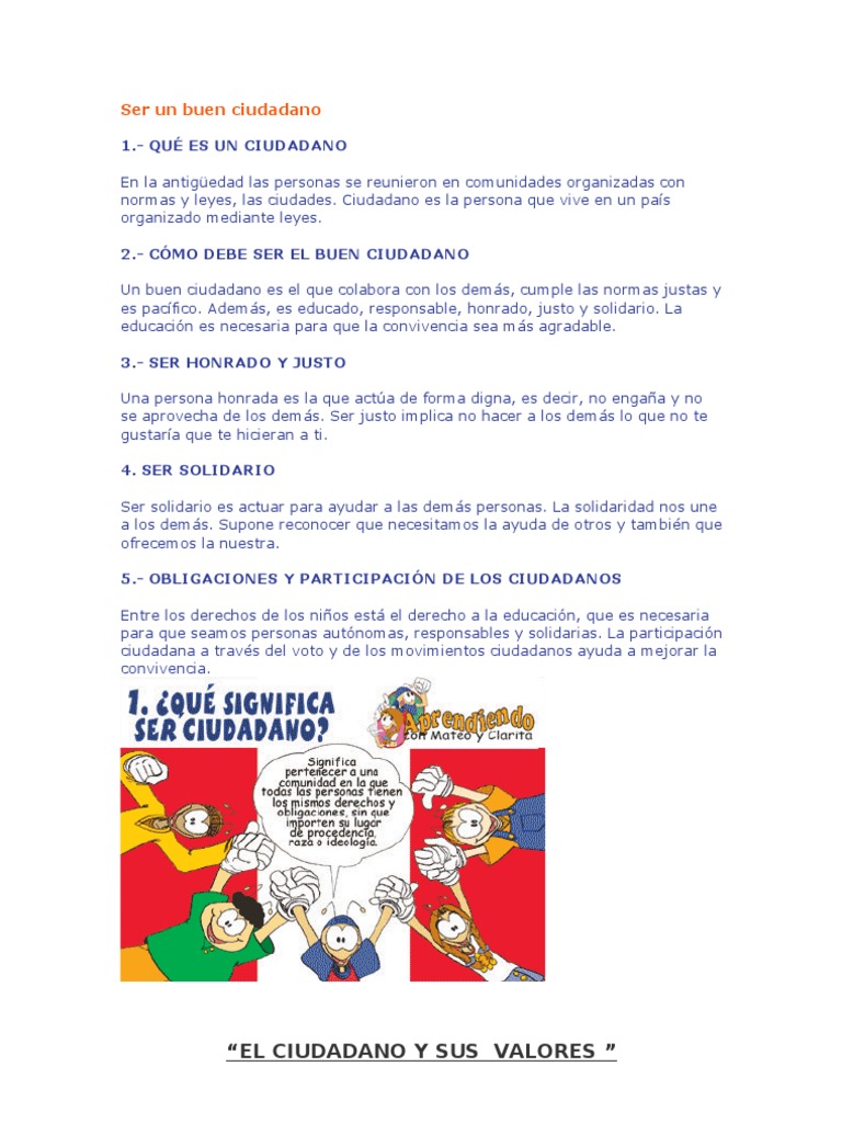 Ser Un Buen Ciudadano | PDF | Ciudadanía | Participación pública