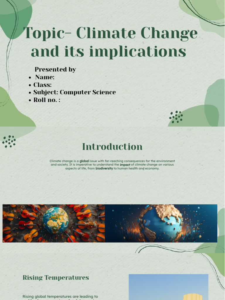 Understanding The Global Impact of Climate Change | PDF | Climate ...