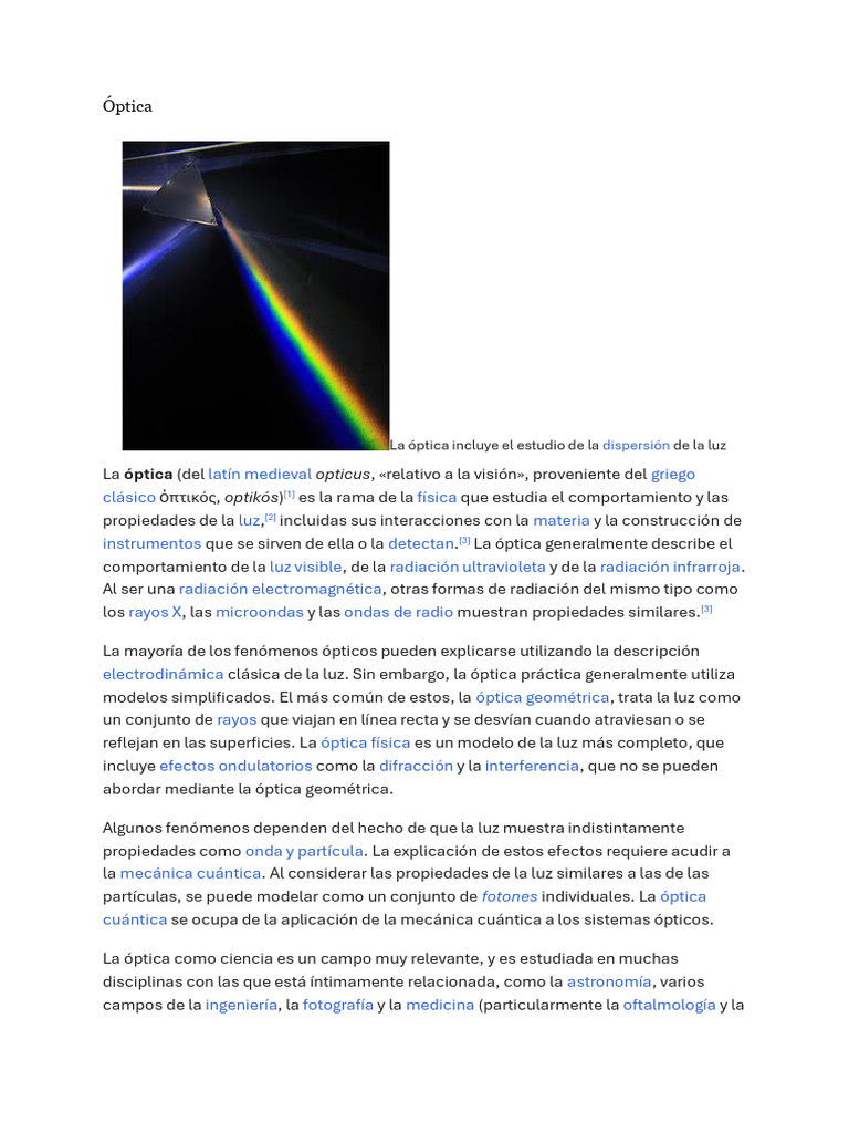 Fundamentos de Óptica Física y Geométrica | PDF | Óptica | Ligero