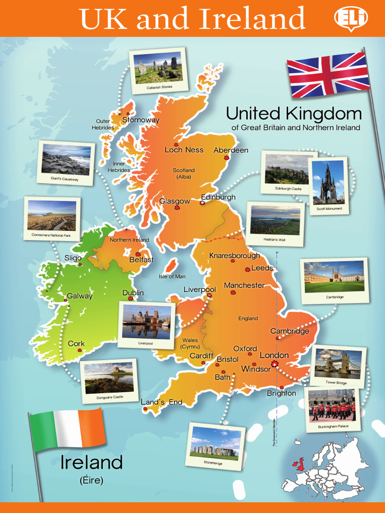 UK and Ireland Geographic Map | PDF