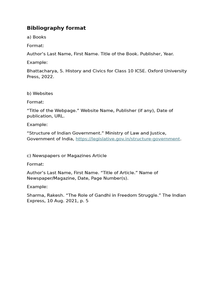 Bibliography Format 1 | PDF