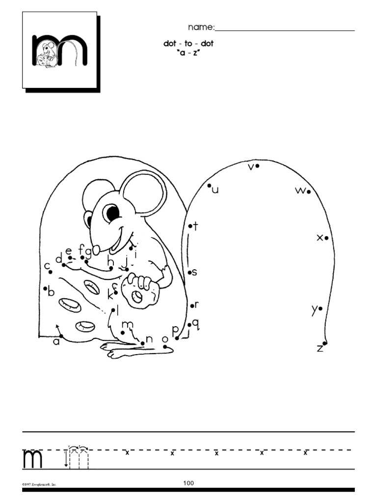 Zoo phonics a z Dot To Dot Worksheets หน้า 14 | PDF