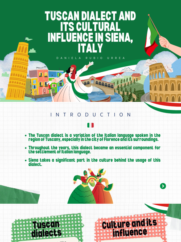 Tuscan Dialect and Its Cultural Influence in Siena, Italy | PDF
