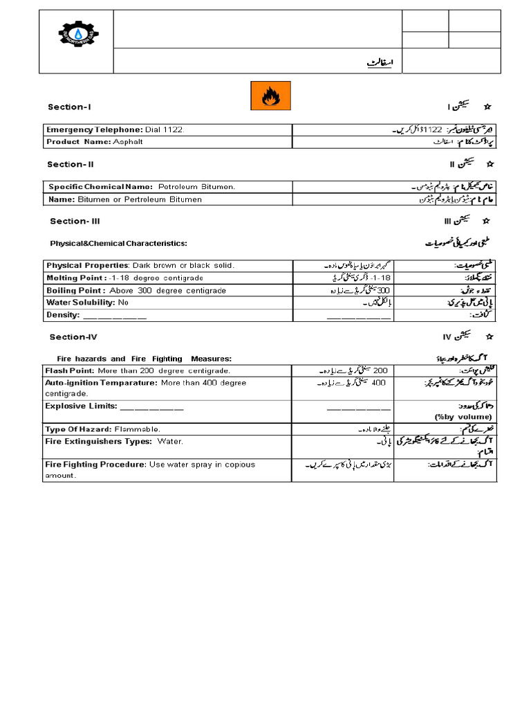 Asphalt Material Safety Data Sheet | PDF