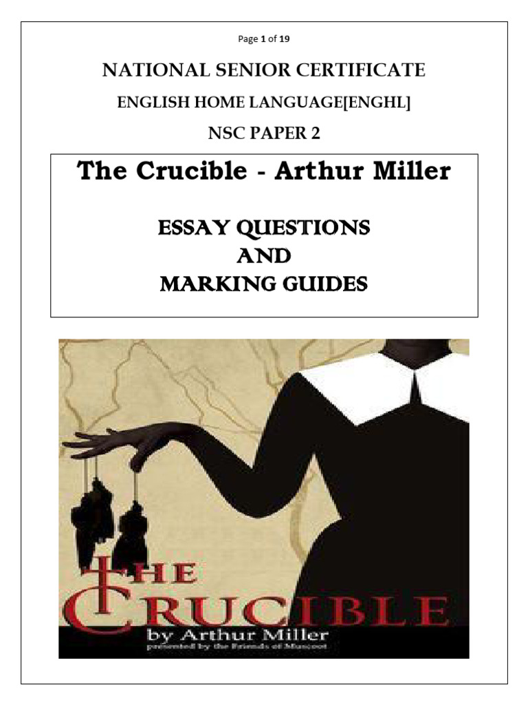Updated The Crucible - Essays - and - MG | PDF