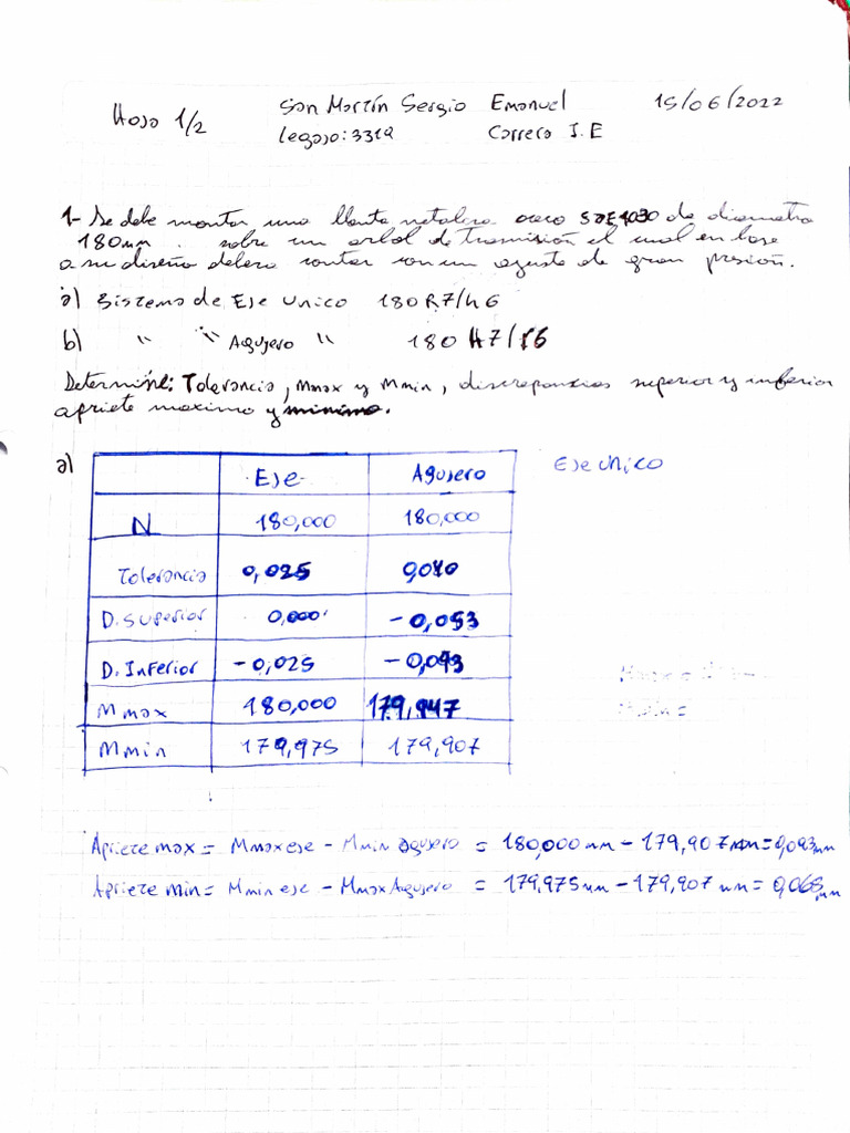 Parcial T.mecanica - (San Martín Sergio.E) | PDF