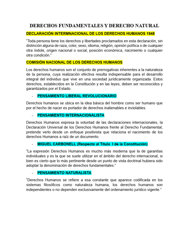 Apuntes Derechos Humanos - 1 Parcial | PDF | Derechos humanos | La Ley ...