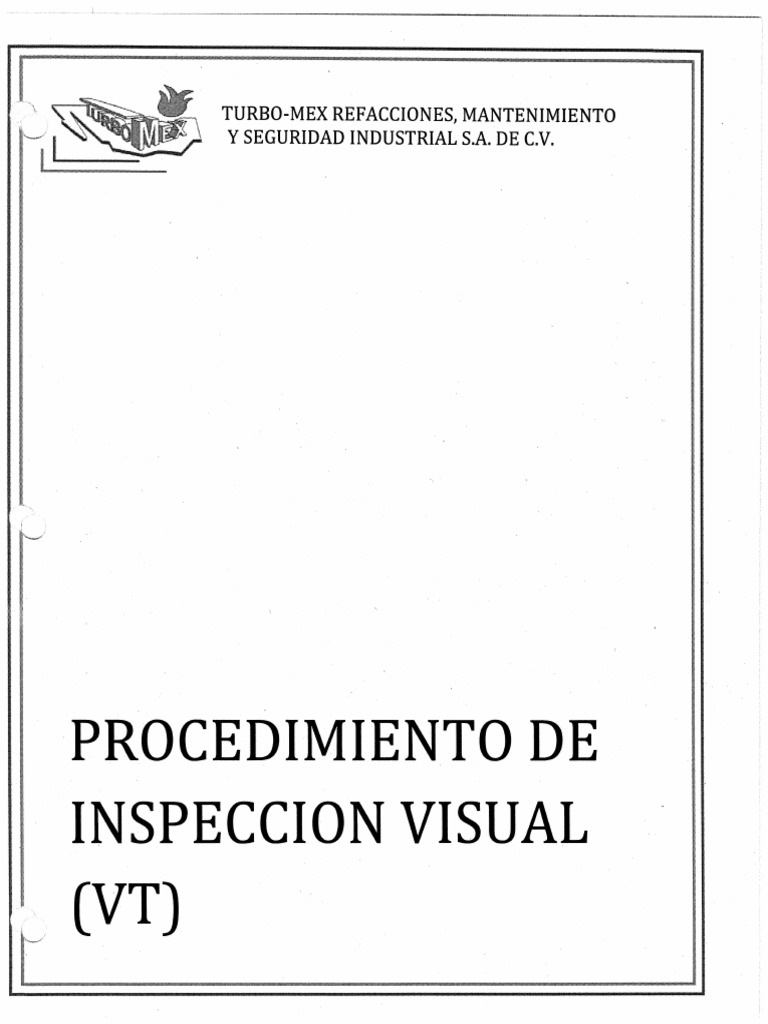 20.1 Procedimiento de Inspeccion Visual (VT) | PDF