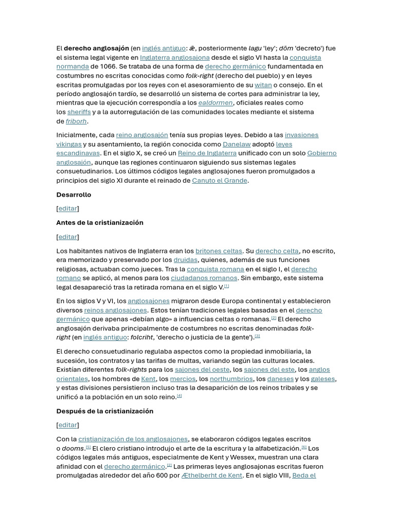 El Derecho Anglosajón | PDF | Anglosajones | Escandinavia