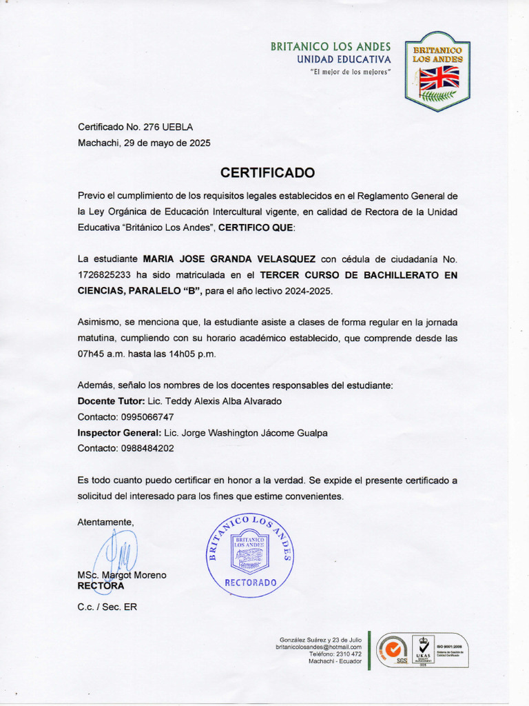Certifica Do 008 | PDF