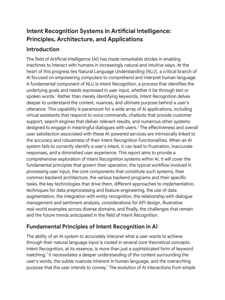 Intent Recognition System Research Plan | PDF | Machine Learning | Deep Learning