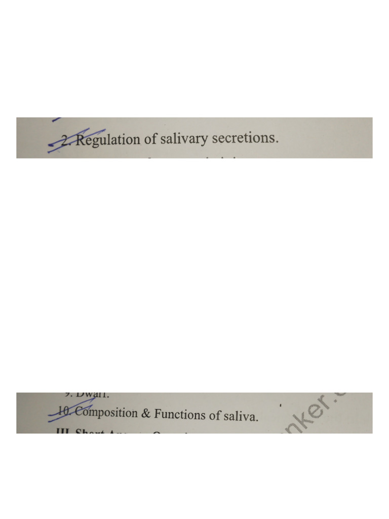 Saliva Function Composition and Regulation | PDF