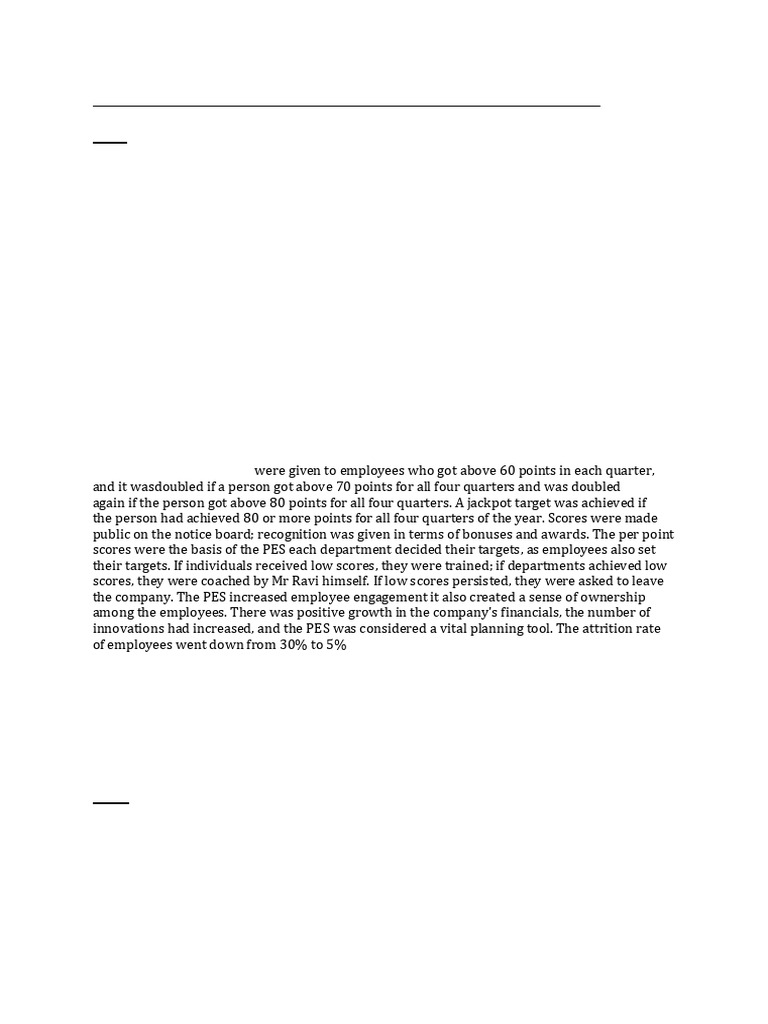 Group1 - Performance Evaluation System in Oystar Hassia India | PDF ...