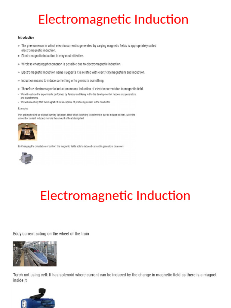 Electromagnetic Induction | PDF