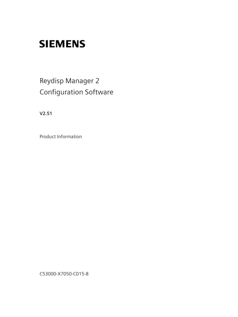 Reydisp Manager 2 Product Information V2.51 | PDF | Computer Network ...