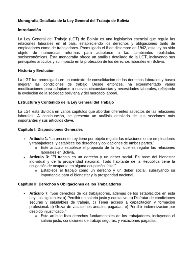 Monografia LGT | PDF | Derecho laboral | Salario