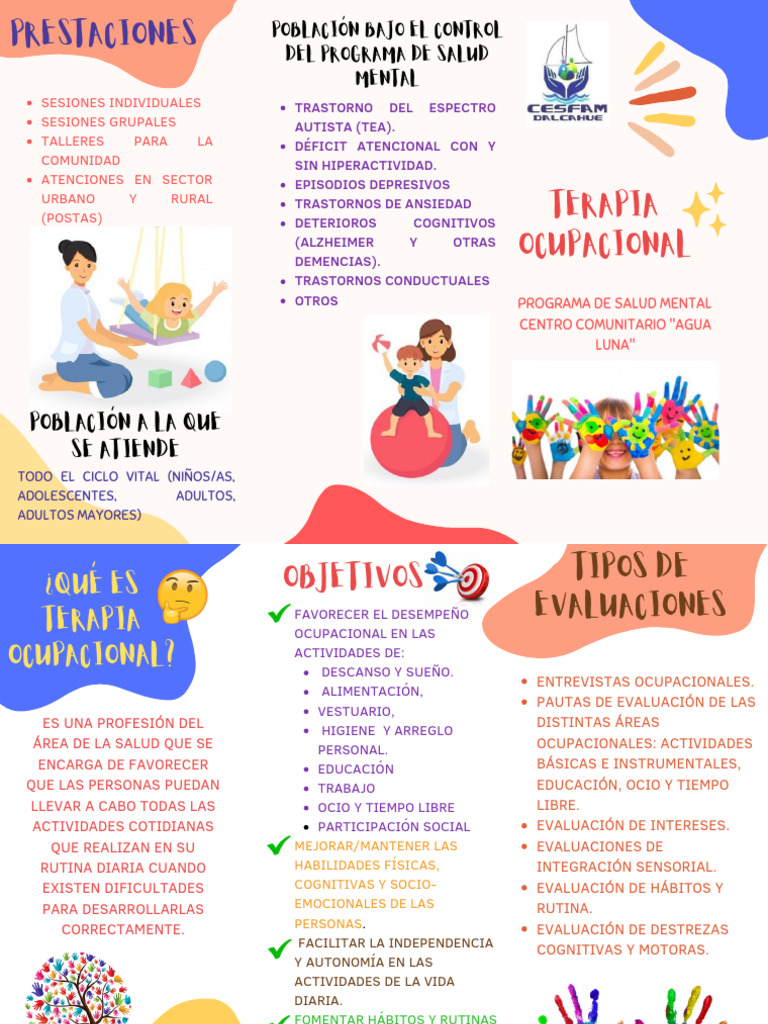 Folleto Terapia Ocupacional | PDF | Terapia ocupacional | Autismo