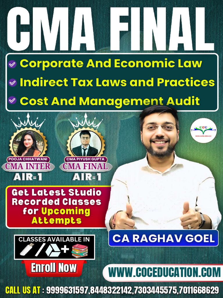 CMA Final Law Marathon by CA Raghav Goel | PDF | Small And Medium Sized ...