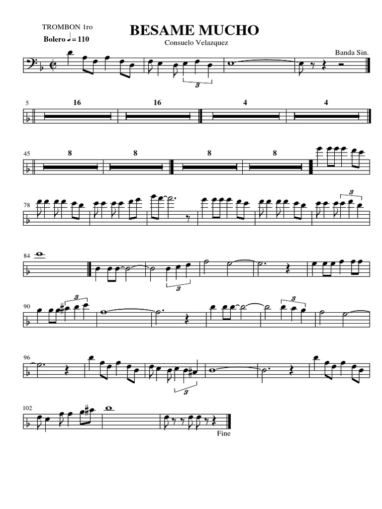 Besame Mucho-Trombon 1ro | PDF
