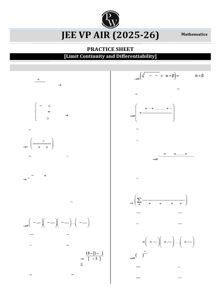 Limit Continuity and Differentiability | PDF | Function (Mathematics) | Functions And Mappings