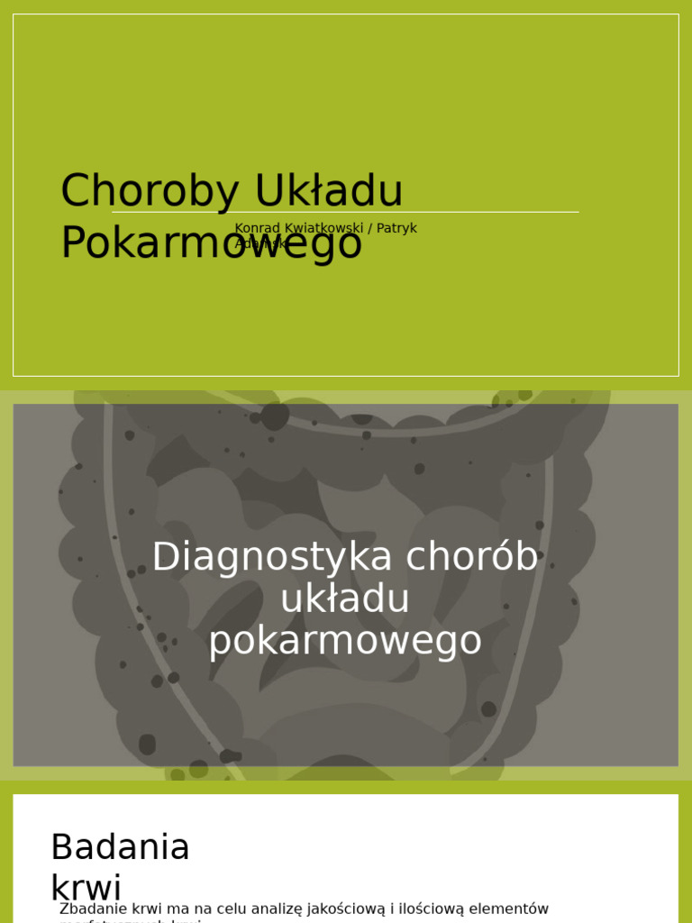 Choroby Układu Pokarmowego | PDF