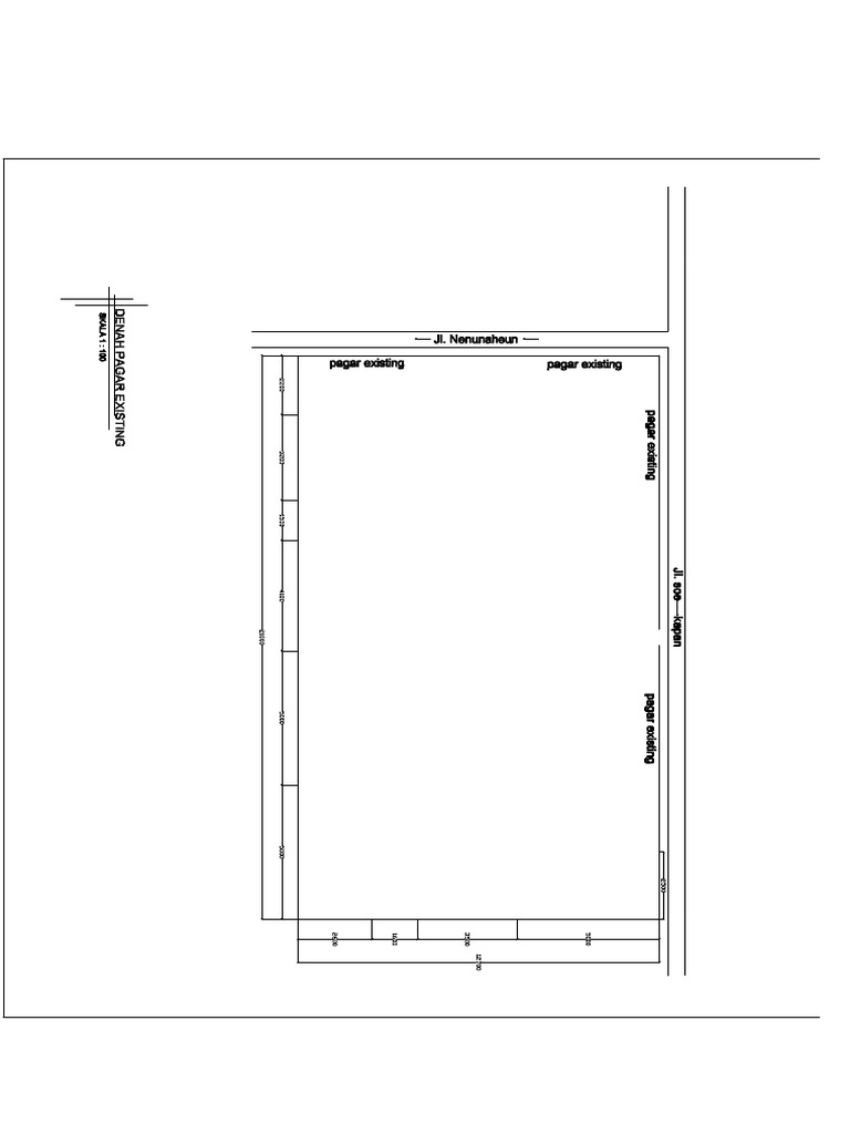 Denah Pagar Existing | PDF