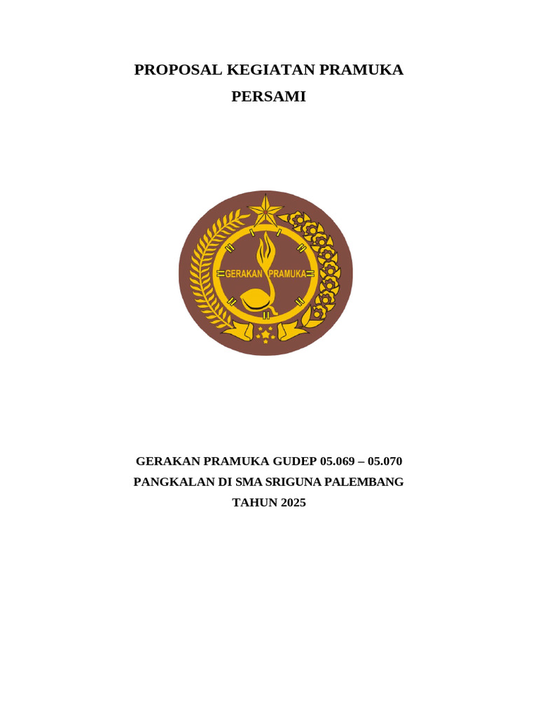 Proposal Kegiatan Pramuka Persami Siap Print 2023 Compress | PDF