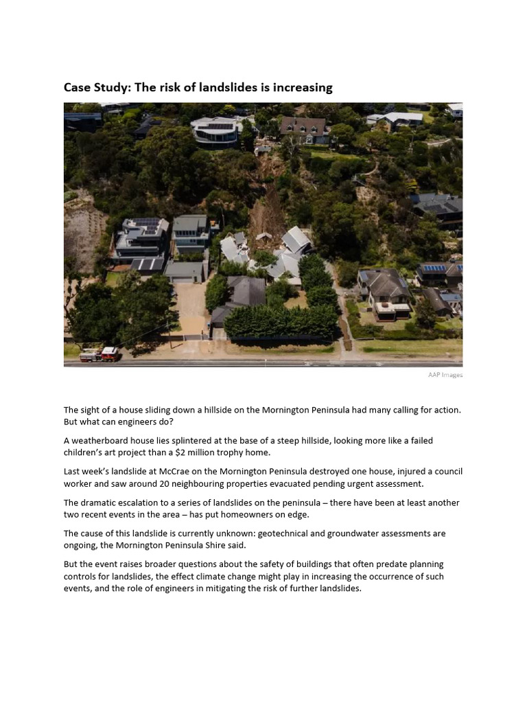 RIICWD507D Case Study - Landslides | PDF | Landslide | Geotechnical Engineering