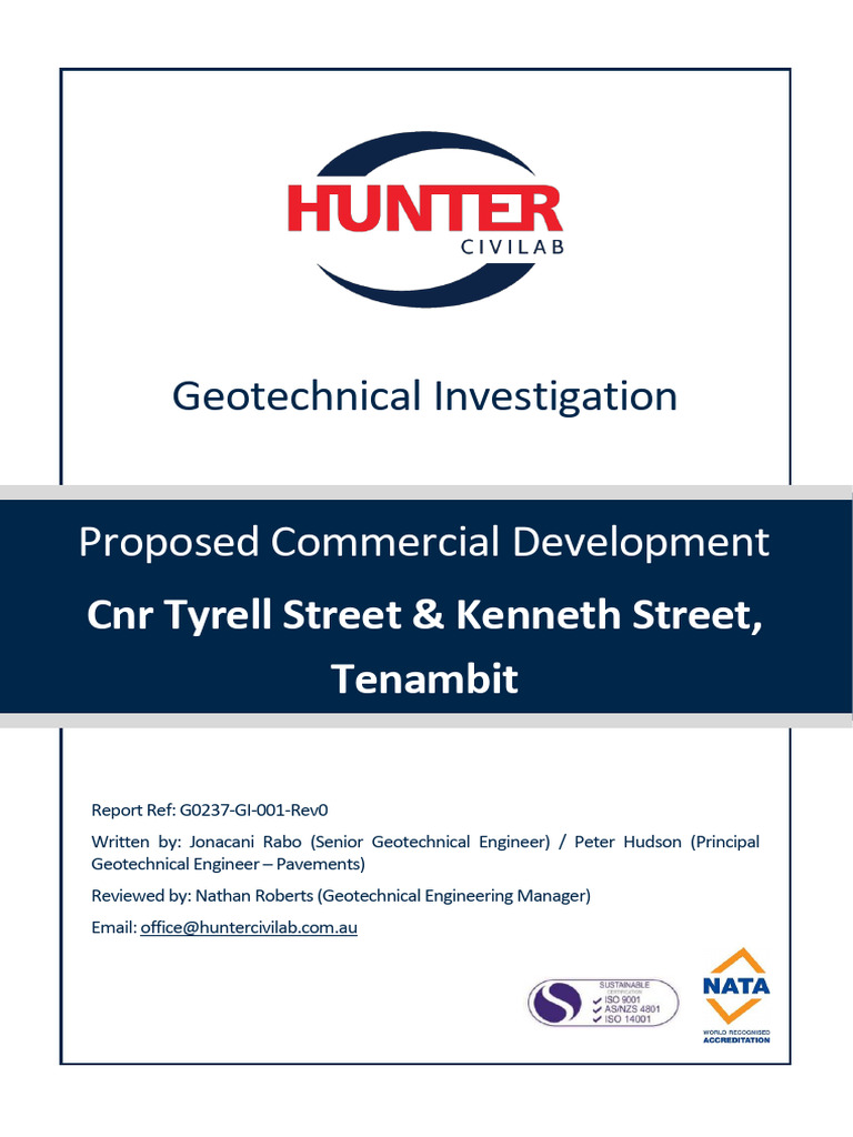 Maitland City Council - Geotechnical Investigation Report | PDF | Deep ...