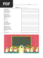 The Singing Walrus Hello Song | PDF | Refrain | Musical Forms