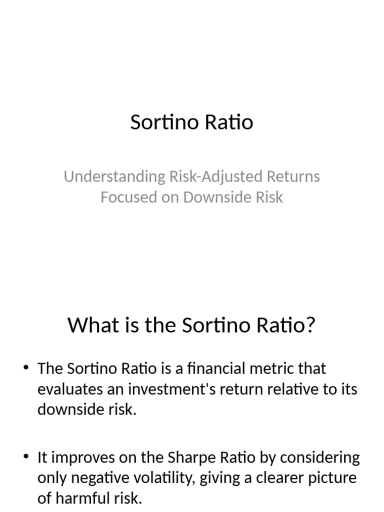 Sortino Ratio: Measure Downside Risk | PDF