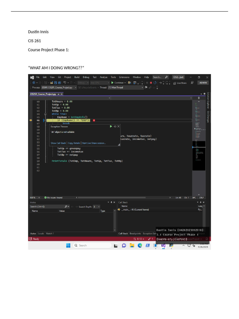 Course Project Phase 1 | PDF