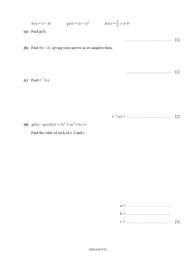 Extracted Pages From G8 and G9 Extended Math Worksheet - Function-1 | PDF