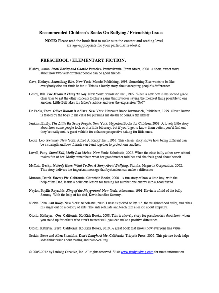 Bully Friendship ResourcesADA | PDF | Bullying