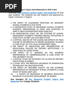 A Speech by The Newly Elected Senior Prefect | PDF | Disciplines | Teachers