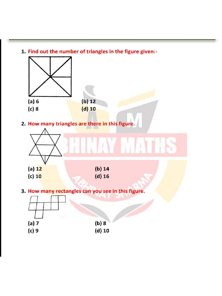 Counting Figure Reasoning Module For SSC CGL+CHSL 2025 | PDF