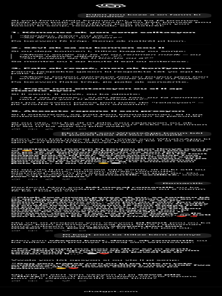 Kijan Pou Kòmanse Pale | PDF