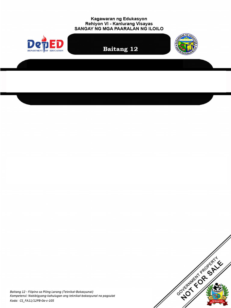 Fil 12 Techvoc Q1 W1 | PDF