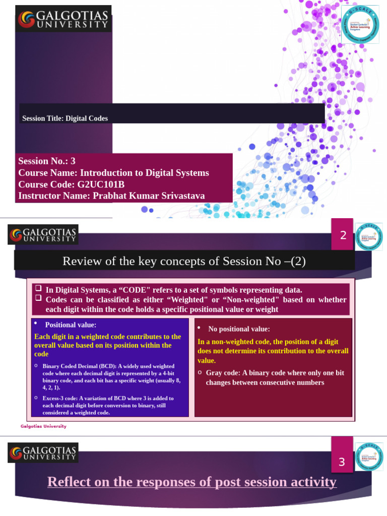 Session 3 - Digital Codes - Active Teaching Lecture Presentation - PKS ...