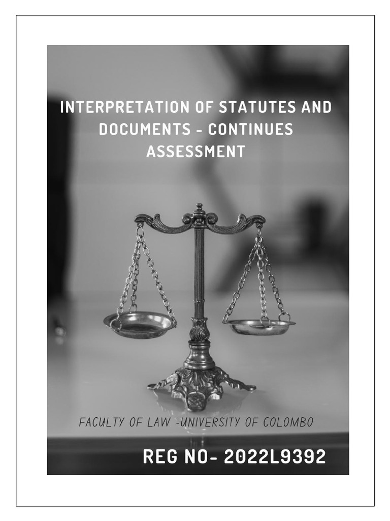 2022L9392 - Interpretation of Statutes and Documents | PDF | Criminal ...