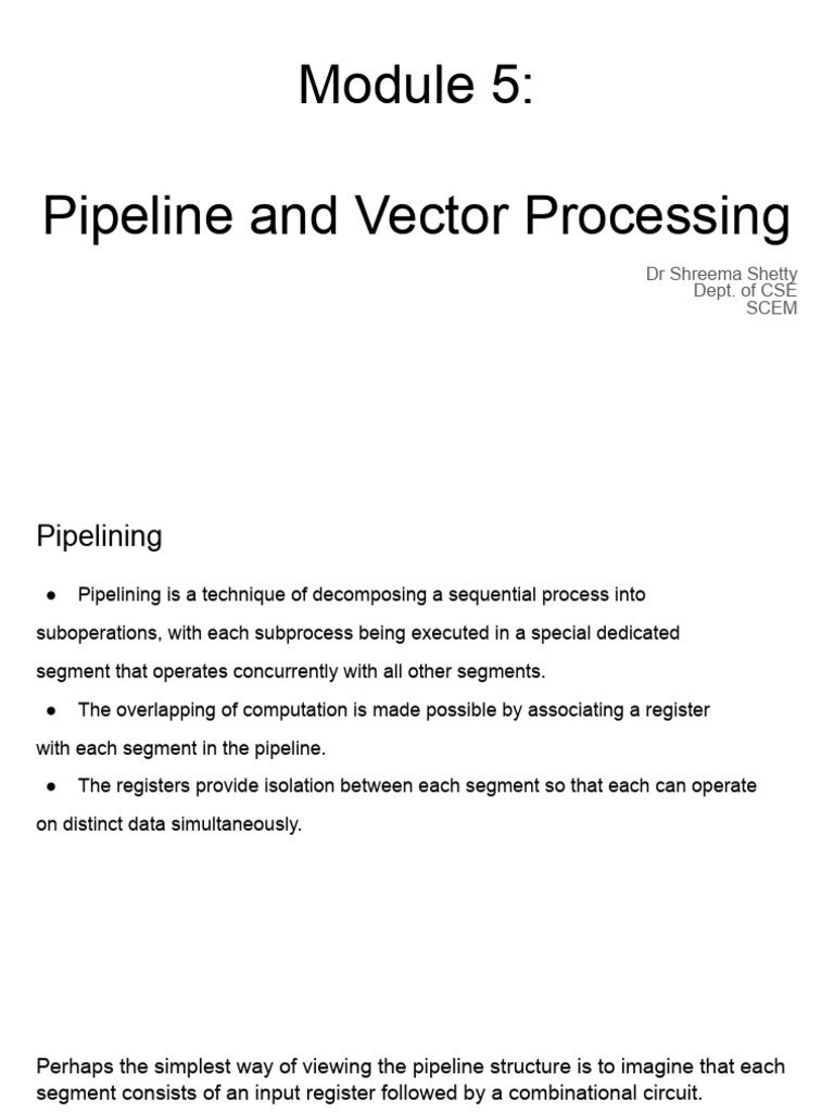 Module 5 Pipeline and Vector Processing | PDF | Central Processing Unit ...