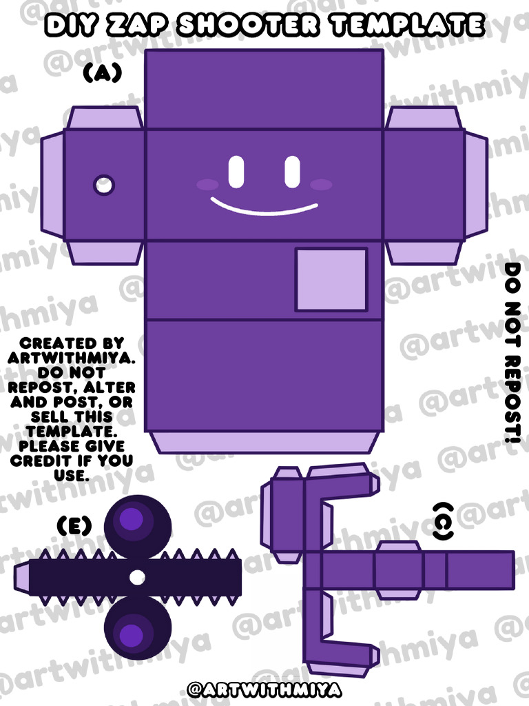 DIY Zap Shooter Template (Color) | PDF