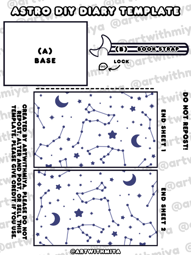 DIY Astro Diary Template (Color) (Sketchbook Version) | PDF