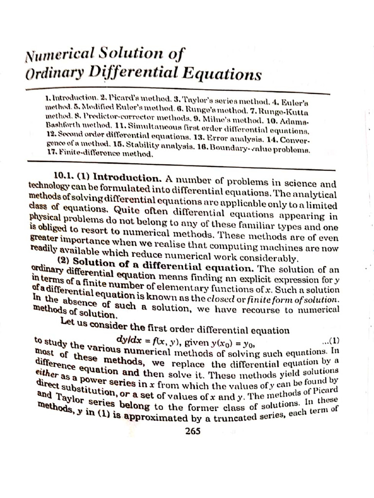Solution of Differential Equation - Picard Method - Taylors Series ...