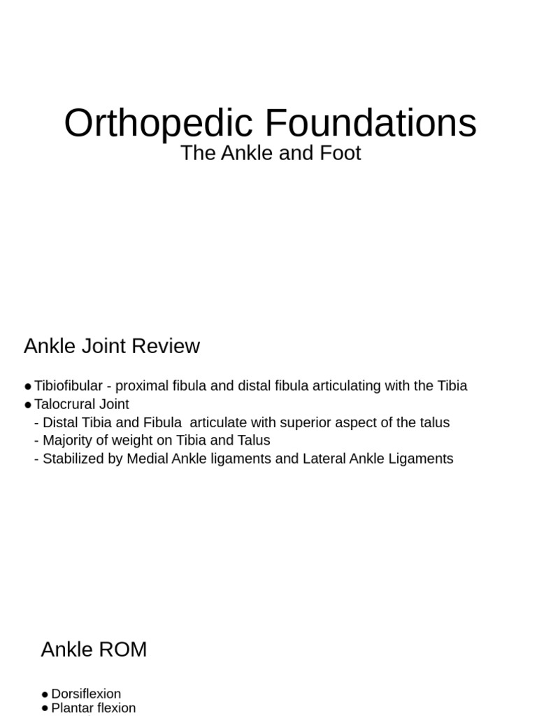 Ankle and Foot Orthopedic Tests Guide | PDF | Ankle | Foot
